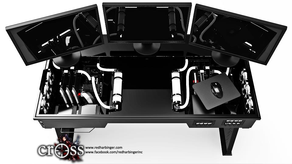 Red Harbinger Cross Desk - Need 3D Model/Sketchup - Cases and Mods ...
