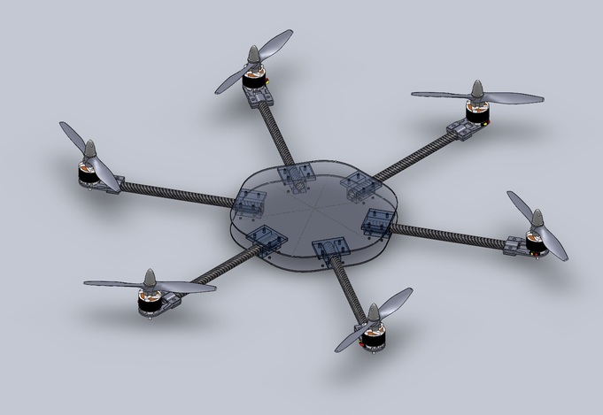 Hexacopter Assembly - Other - 3D CAD model - GrabCAD