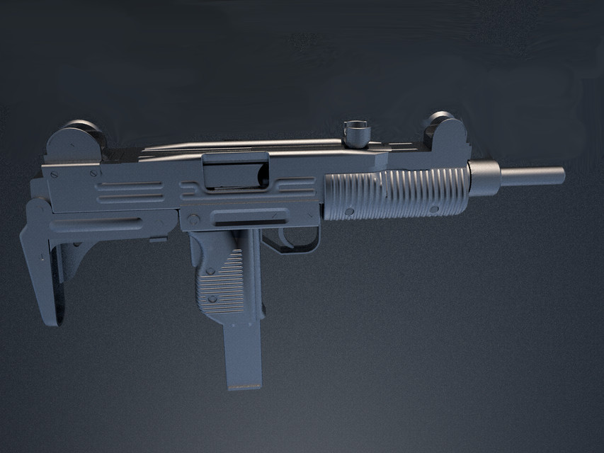 Uzi submachine gun 9mm | 3D CAD Model Library | GrabCAD