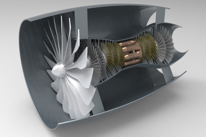 High Bypass Turbofan Jet Engine Model 2 - STEP / IGES, Other - 3D CAD ...