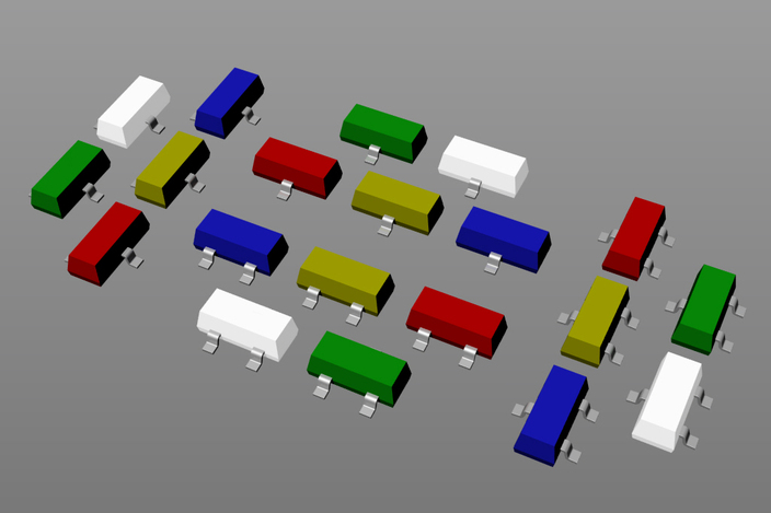 LED SMD SOT23 - STEP / IGES - 3D CAD model - GrabCAD