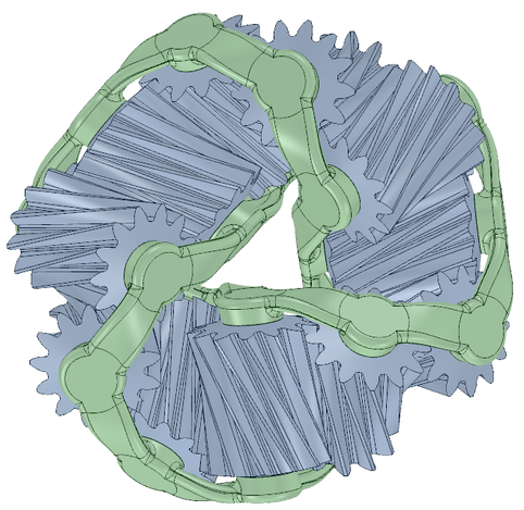 11 Gear Mobius Strip - STL, SpaceClaim, SOLIDWORKS - 3D CAD model - GrabCAD