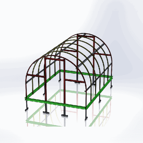 Greenhouse (or glasshouse) - - 3D CAD model - GrabCAD