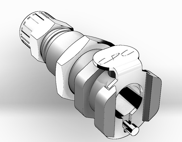 CPC Connector 1/4"TB,ACETAL,PANEL MOUNT