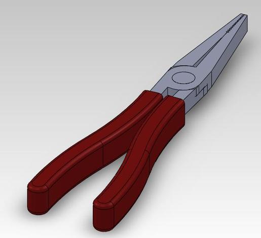 Nose pliers - STL, SOLIDWORKS - 3D CAD model - GrabCAD