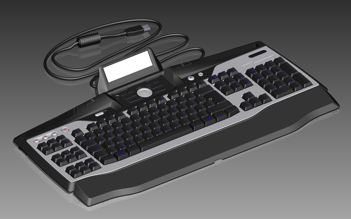 Logitech G15 Keyboard - Autodesk Inventor, STL, STEP / IGES - 3D CAD ...