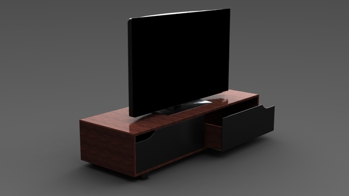TV Stand - AutoCAD, SOLIDWORKS - 3D CAD model - GrabCAD