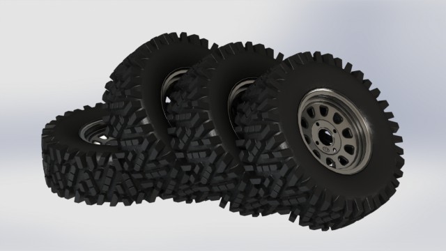 25x8x12 ATV WHEEL - AutoCAD, STL, STEP / IGES, SOLIDWORKS - 3D CAD ...