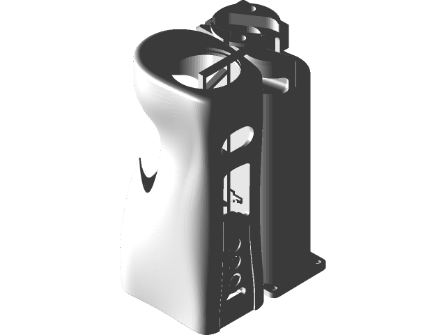 CURVY DNA75C BATTERY BOX MOD | 3D CAD Model Library | GrabCAD