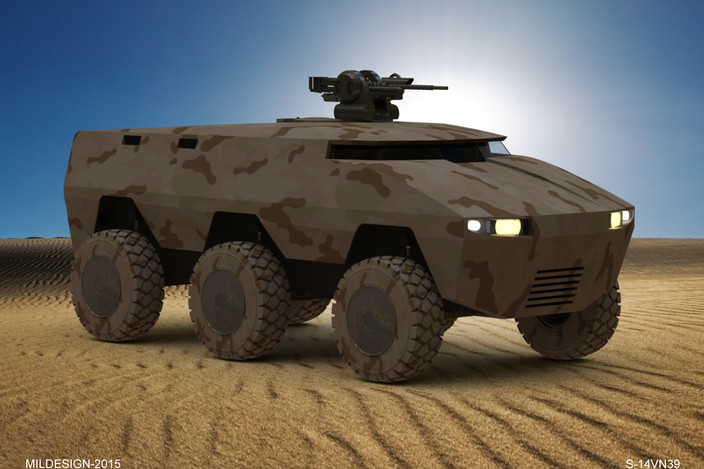 AKIN - Armored Vehicle - STEP / IGES, SOLIDWORKS - 3D CAD model - GrabCAD