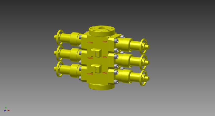 Triple BOP Stack - Autodesk Inventor, STL, STEP / IGES - 3D CAD model ...