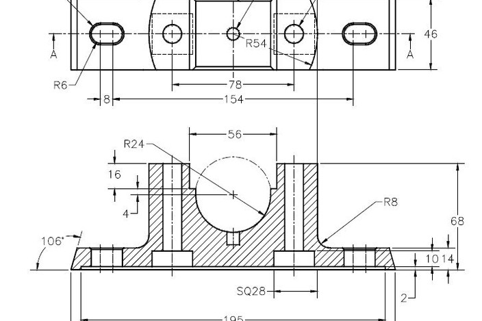 plumber block with sketch and dimension - STEP / IGES, SOLIDWORKS - 3D ...