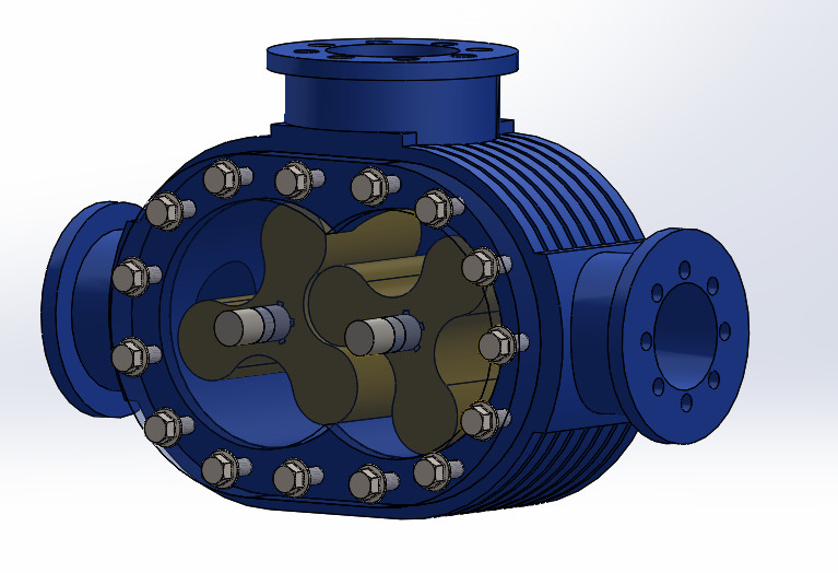 SolidWorks; Root Blower Assembly | 3D CAD Model Library | GrabCAD