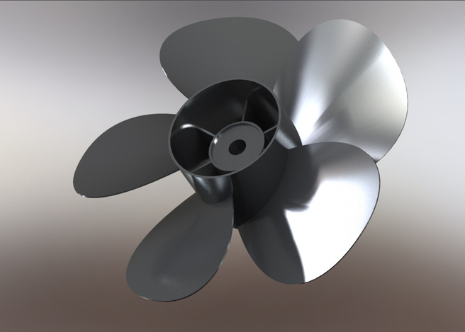 5 Blade Propeller Stl Solidworks 3d Cad Model Grabcad