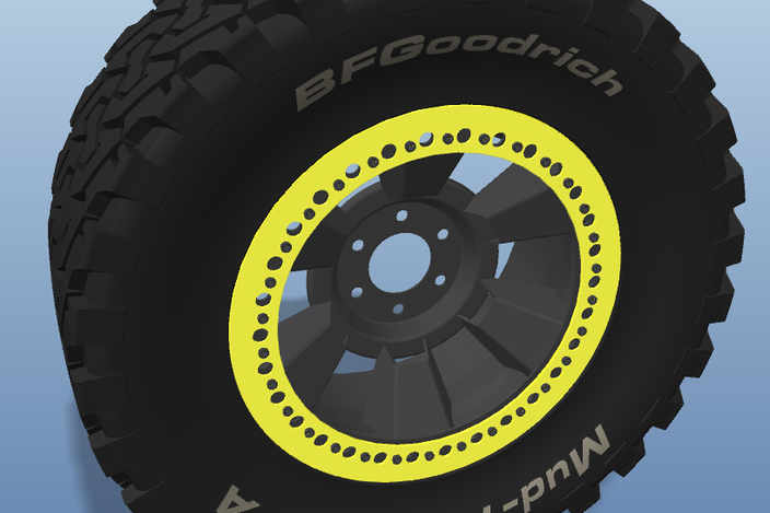 15x7.5 beadlock rim and BFGoodrich 235/65-R15 Mud terrain A/T tire