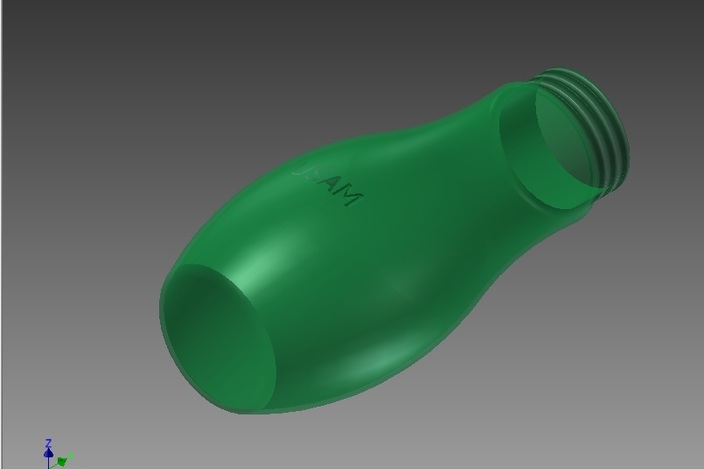 Design of water bottle - Autodesk Inventor - 3D CAD model - GrabCAD