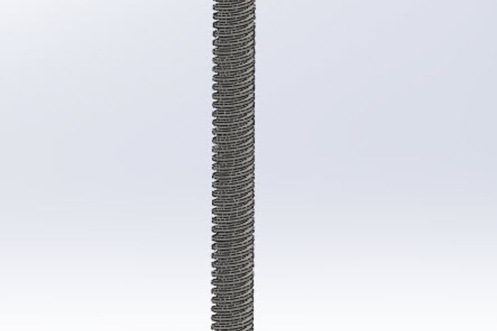 Acme Double Lead 1.125" Major Diameter 4TPI - SOLIDWORKS - 3D CAD model ...