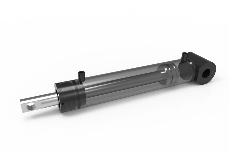 Hydraulic Cylinder Cutaway Hydraulic Cylinder | 3D CAD Model Library
