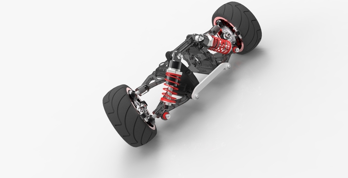 FRONT AXLE WITH SUSPENSION
