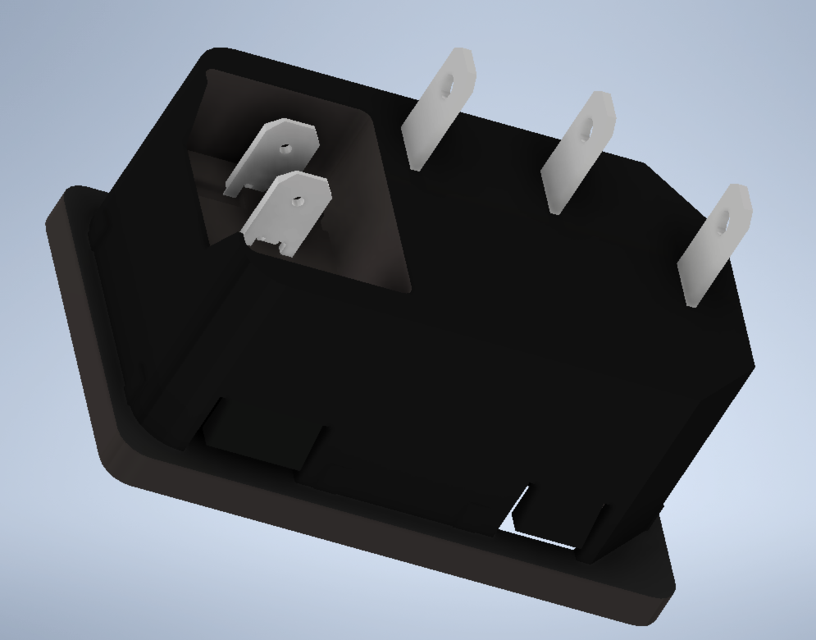 Connector with switch and fuse | 3D CAD Model Library | GrabCAD