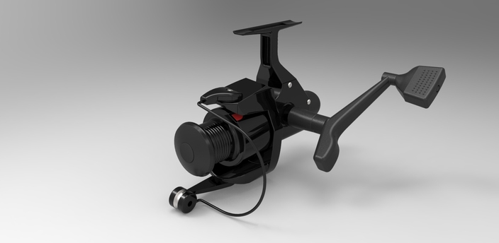 Fishing reel II - STL, STEP / IGES, SOLIDWORKS - 3D CAD model - GrabCAD