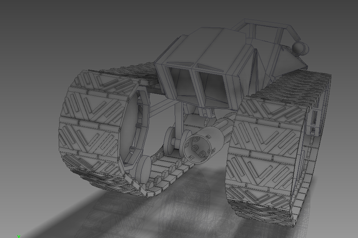 tracked vehicle with movable tracks system - AutoCAD, Autodesk Inventor ...
