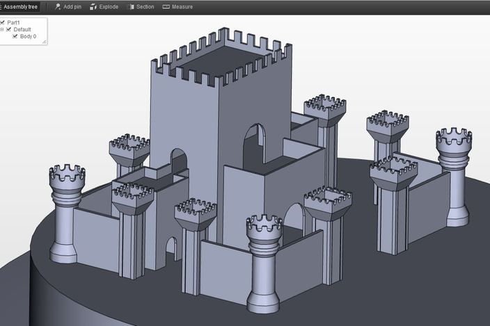 Ancient castle Toy - SOLIDWORKS - 3D CAD model - GrabCAD