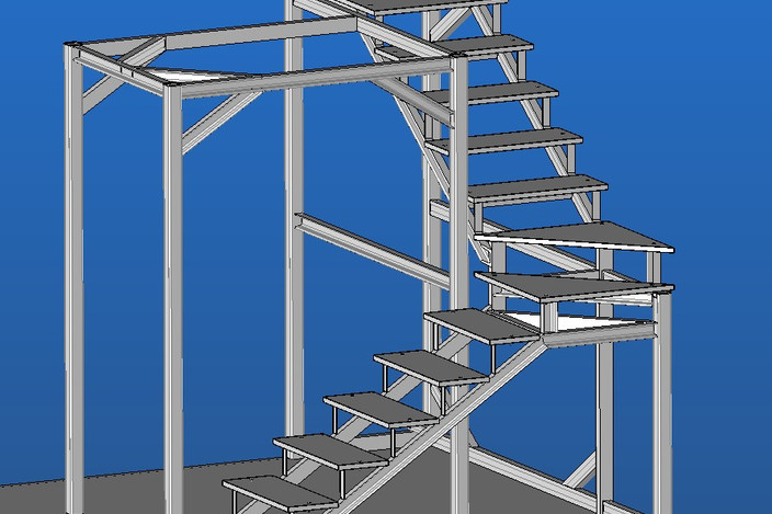 stairs - STEP / IGES - 3D CAD model - GrabCAD