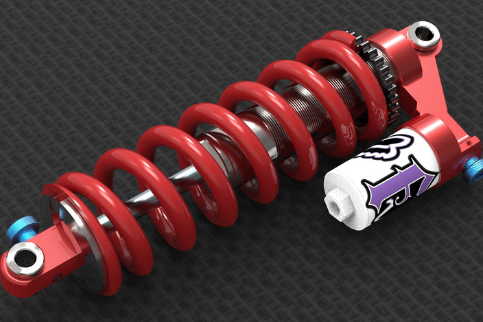 fox vanilla RC rear shock 1:1 scale - AutoCAD, Autodesk Inventor, CATIA ...