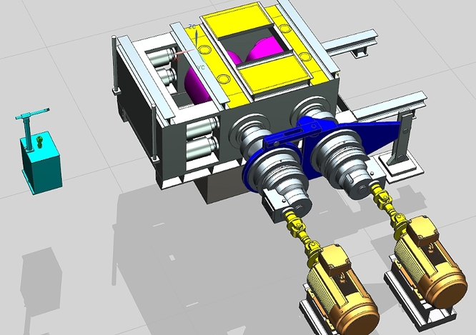 HPGR - Mining rolls crusher - STL, STEP / IGES - 3D CAD model - GrabCAD