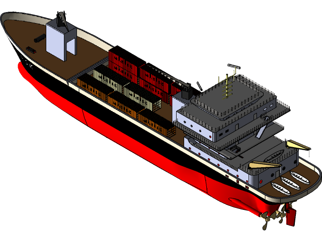 Cargo Ship | 3D CAD Model Library | GrabCAD