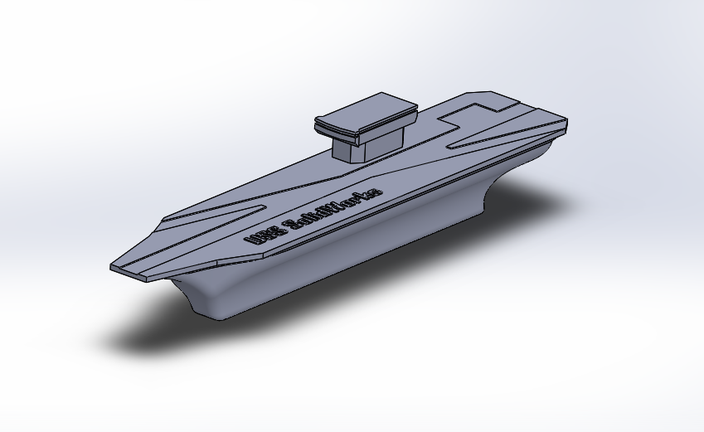 Toy Aircraft Carrier Stl Solidworks 3d Cad Model Grabcad