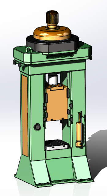 Punch machine 160 tons | 3D CAD Model Library | GrabCAD
