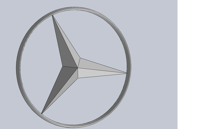 MERCEDES LOGO - SOLIDWORKS - 3D CAD model - GrabCAD