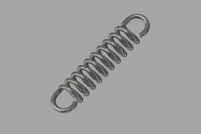 Tension spring - KeyCreator, STL, STEP / IGES - 3D CAD model - GrabCAD