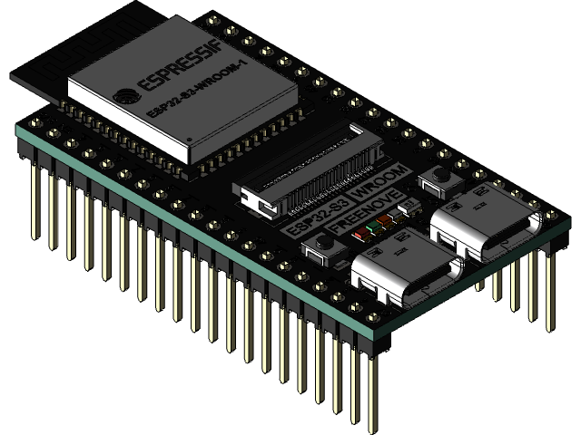 Freenove ESP32-S3-WROOM-CAM | 3D CAD Model Library | GrabCAD