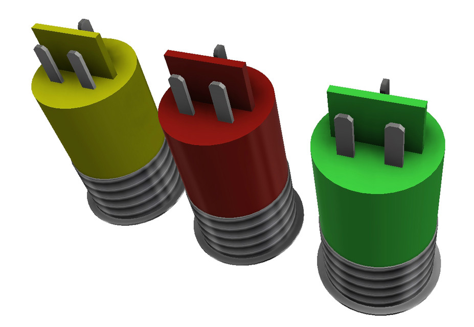 Indicator Lights 22mm Mounting | 3D CAD Model Library | GrabCAD