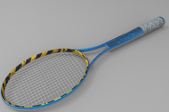 Tennis racket - - 3D CAD model - GrabCAD