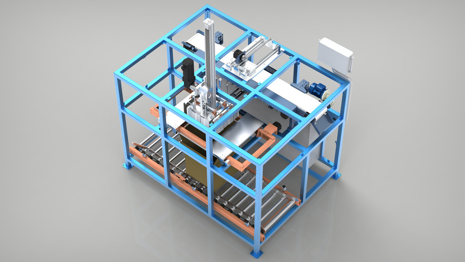 Auto case packer machine | 3D CAD Model Library | GrabCAD