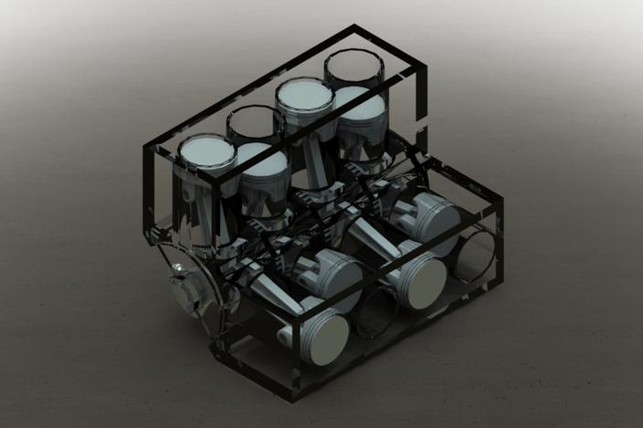 Motor V8 - SOLIDWORKS - 3D CAD model - GrabCAD