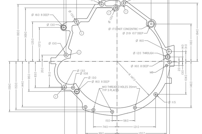 01E Audi transmission bolt pattern - STEP / IGES, SOLIDWORKS - 3D CAD ...