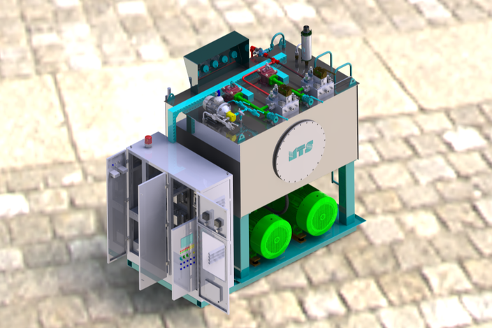 Hydraulic power unit 3000L ad electric cubible - SOLIDWORKS - 3D CAD ...